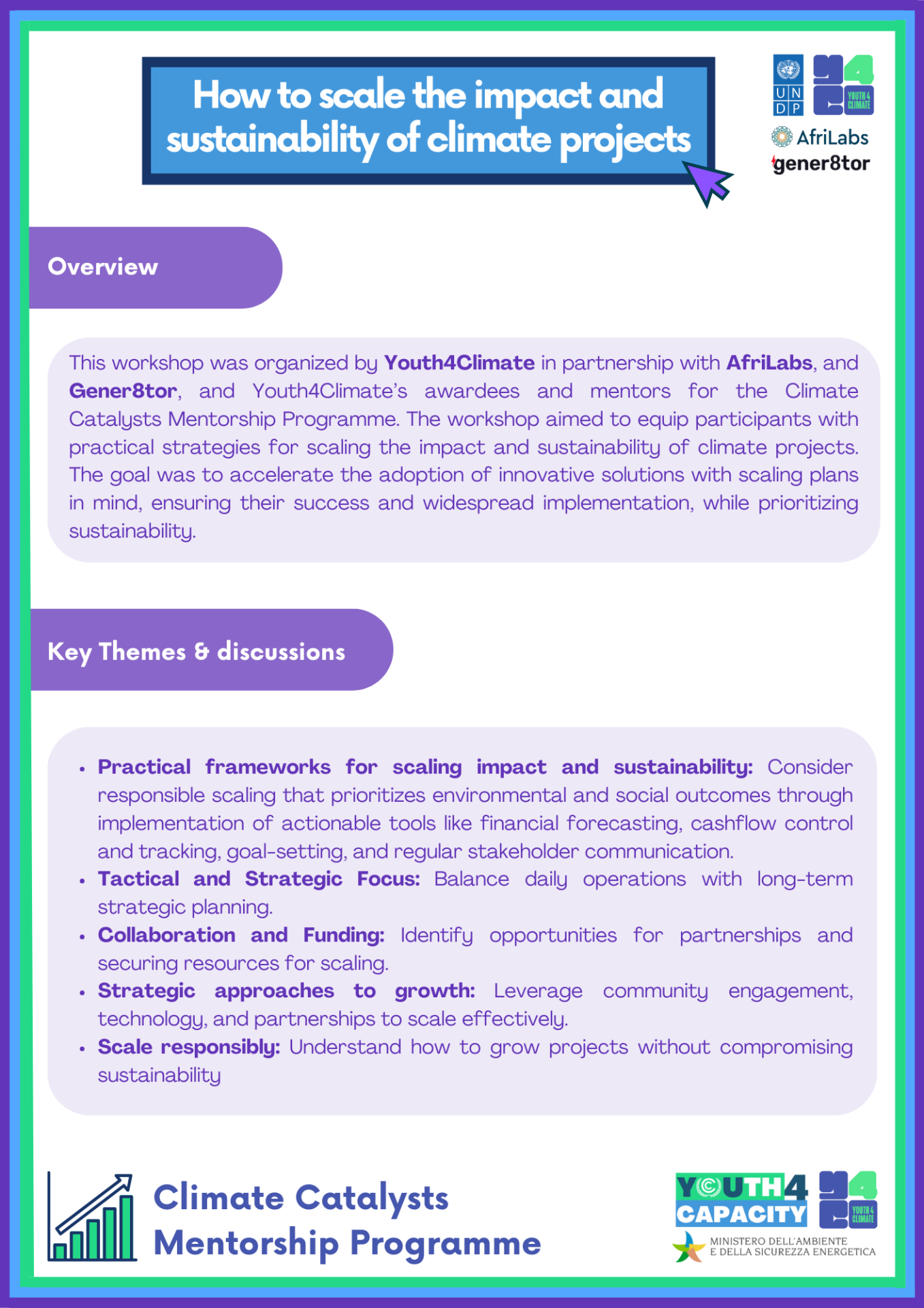 The Climate Catalysts Mentorship Programme | UNFCCC